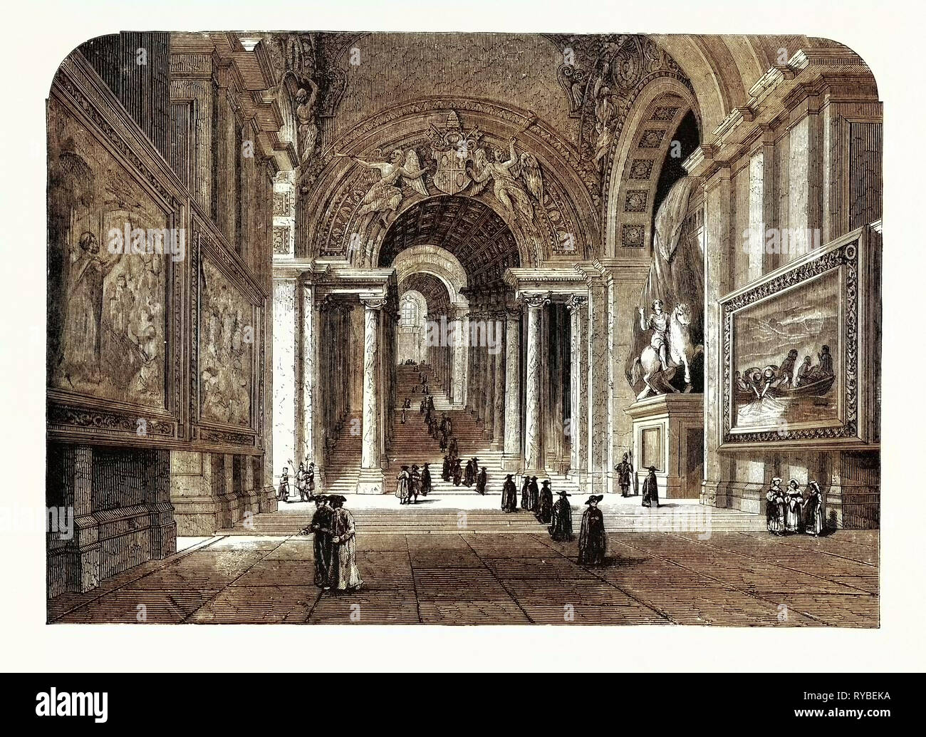 The Scala Regia of the Vatican. Rome Italy Stock Photo - Alamy