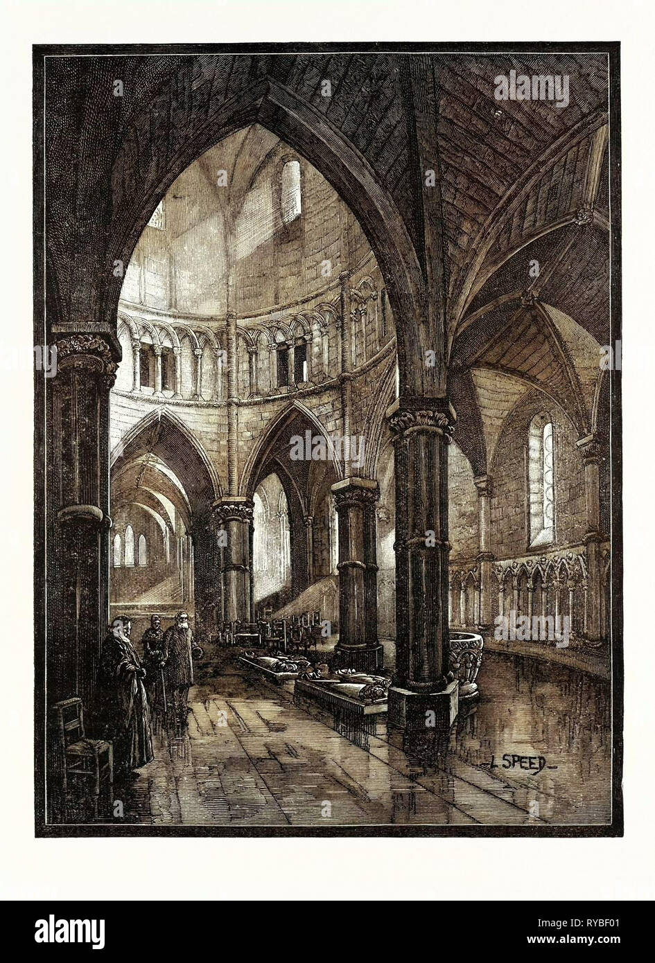 Temple church london engraving hi-res stock photography and images - Alamy
