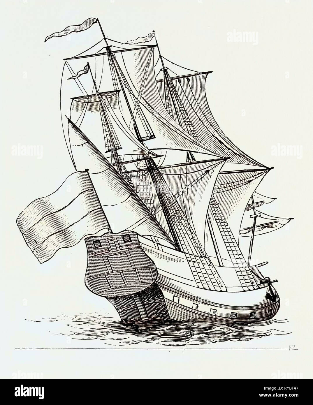 Dutch Vessel 1650 Stock Photo Alamy dutch-vessel-1650-stock-photo-alamy