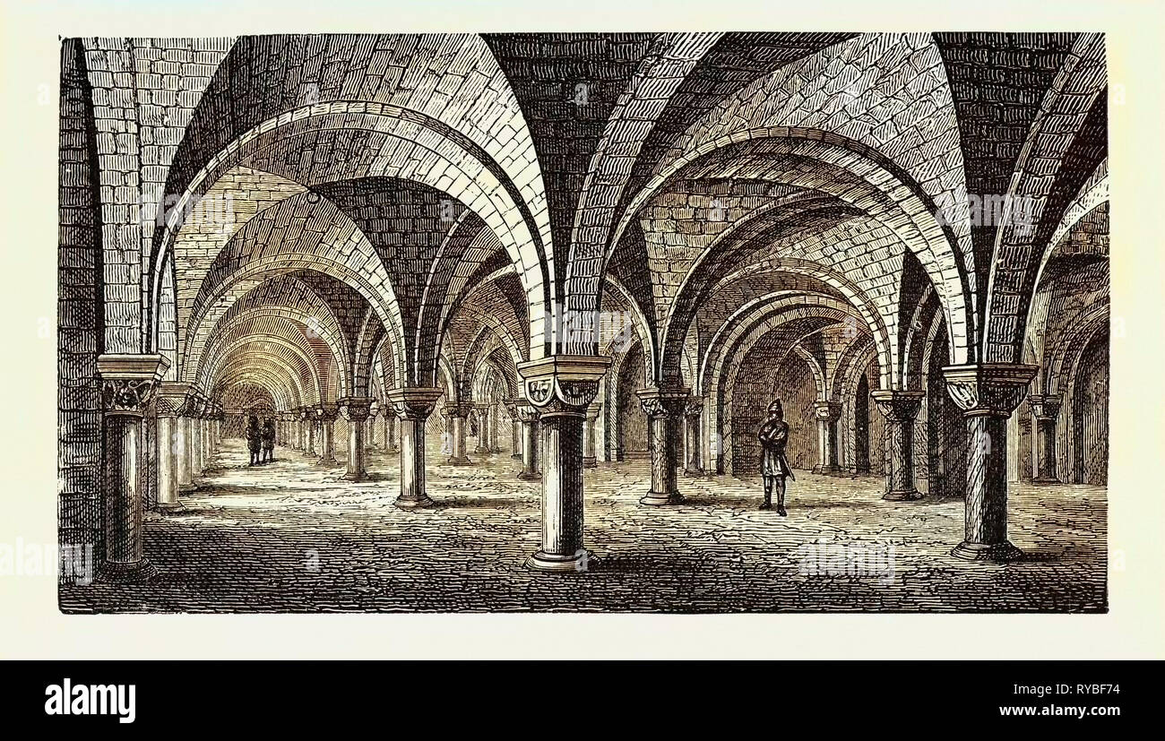 Norman Architecture Crypt of Canterbury Cathedral Stock Photo - Alamy