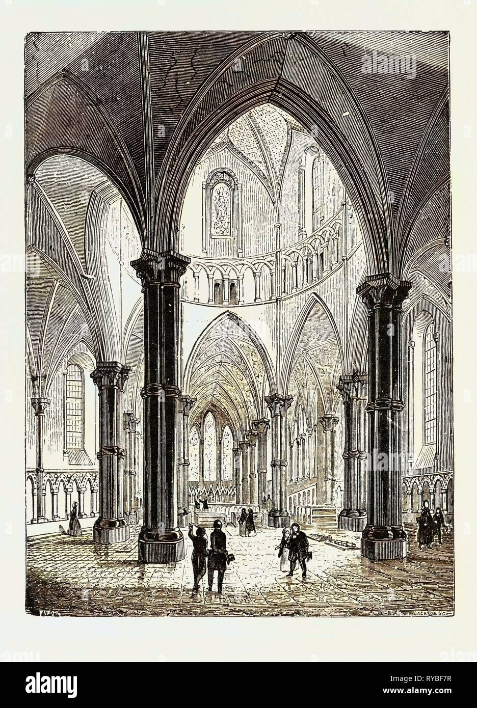 Interior of the Temple Church in London Stock Photo - Alamy