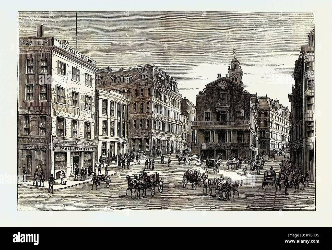 Views and Public Buildings in the City of Boston: View at the Head of ...