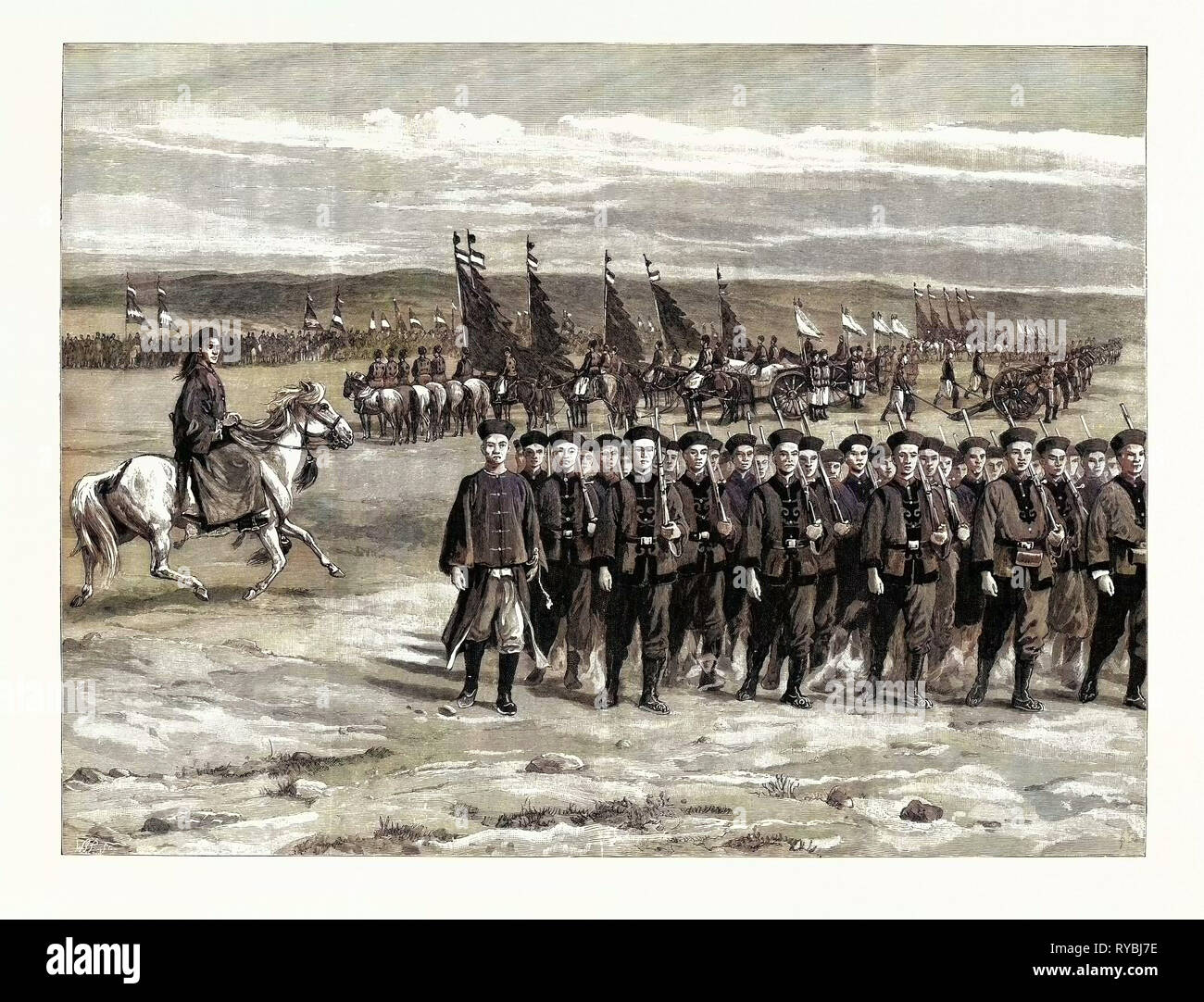 The Chinese Army: Review of Troops in New Uniforms Recently Adopted by ...