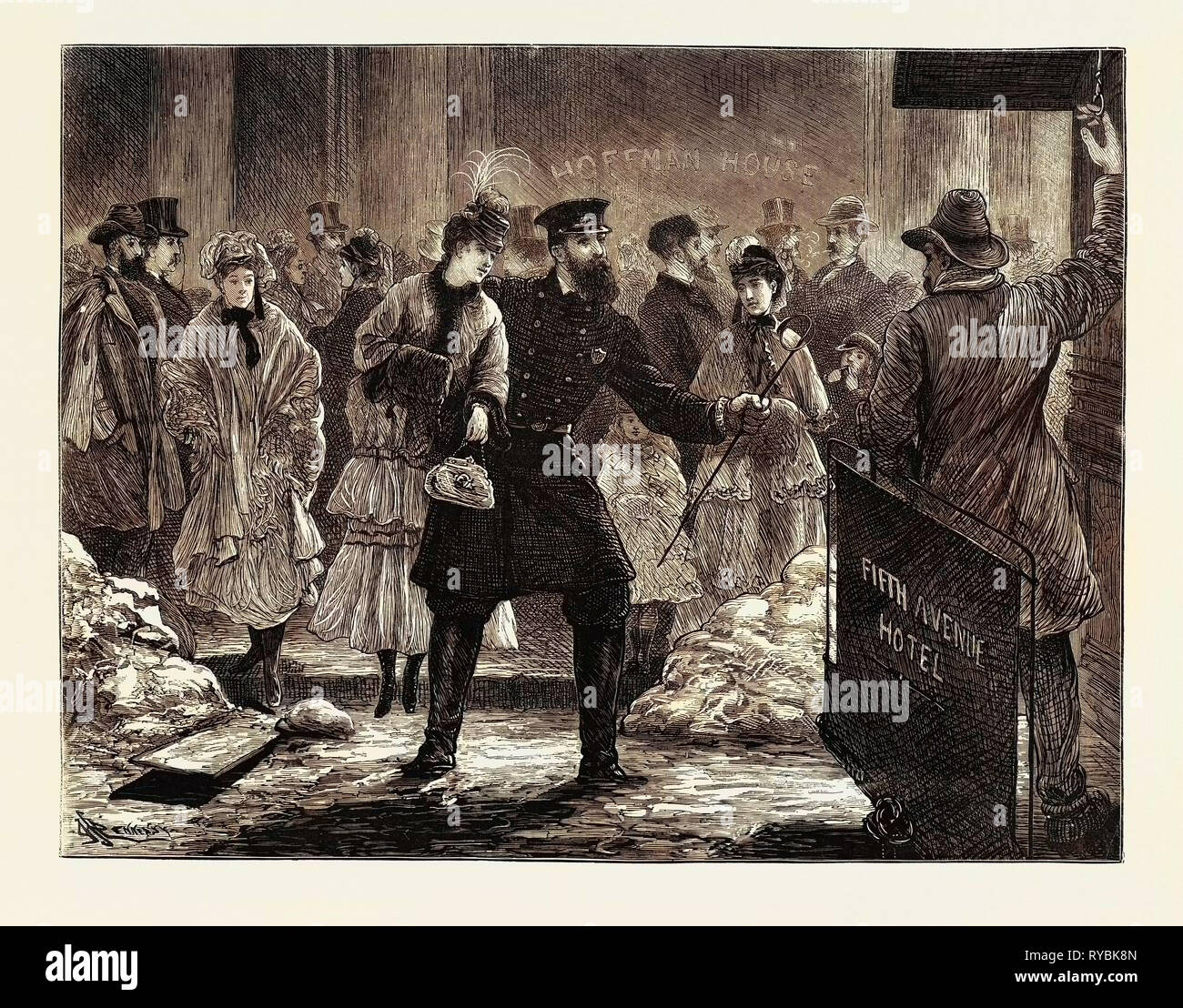 A February Thaw, Broadway, New York, USA Stock Photo - Alamy