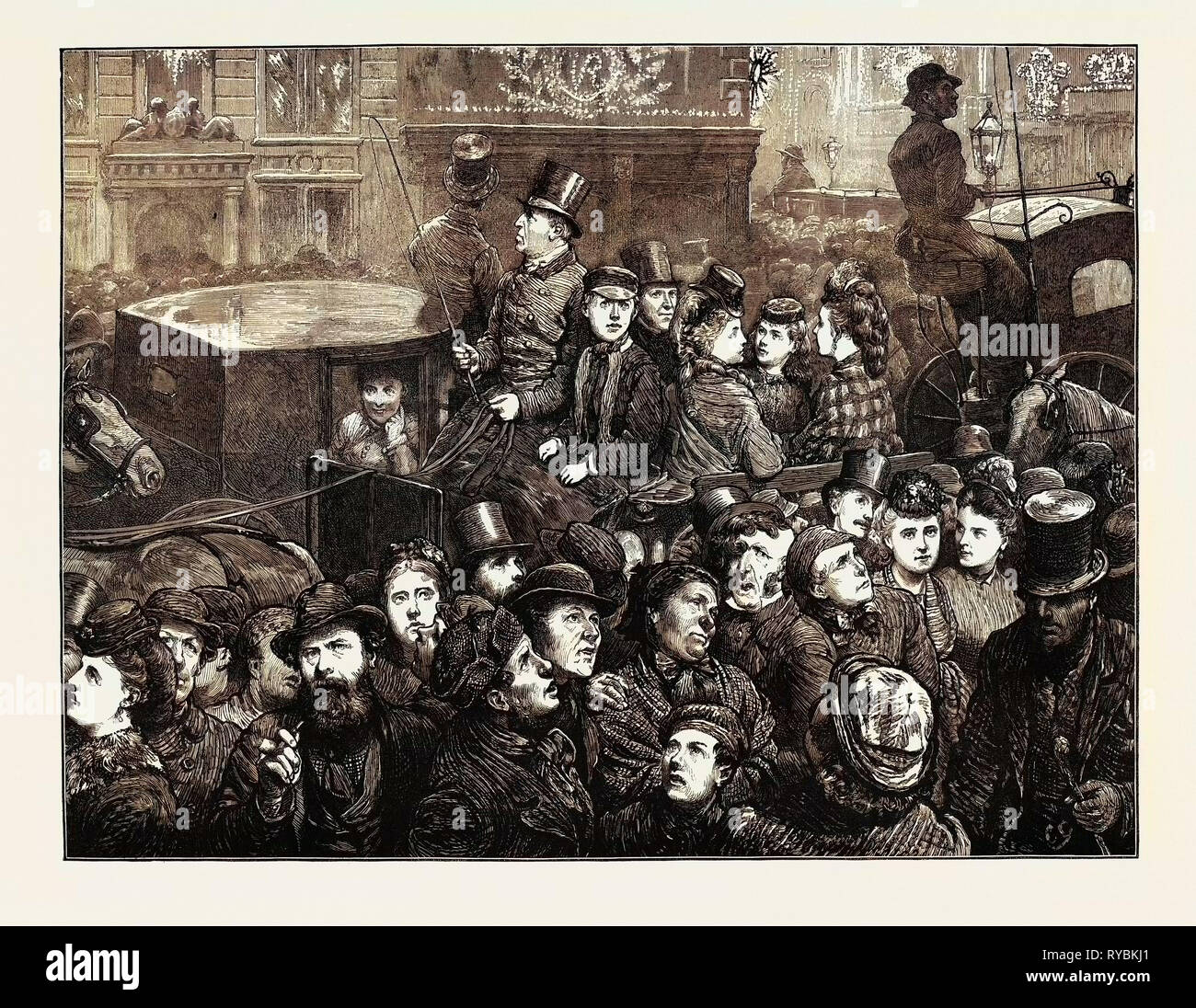 Vintage crowd horse hi-res stock photography and images - Alamy