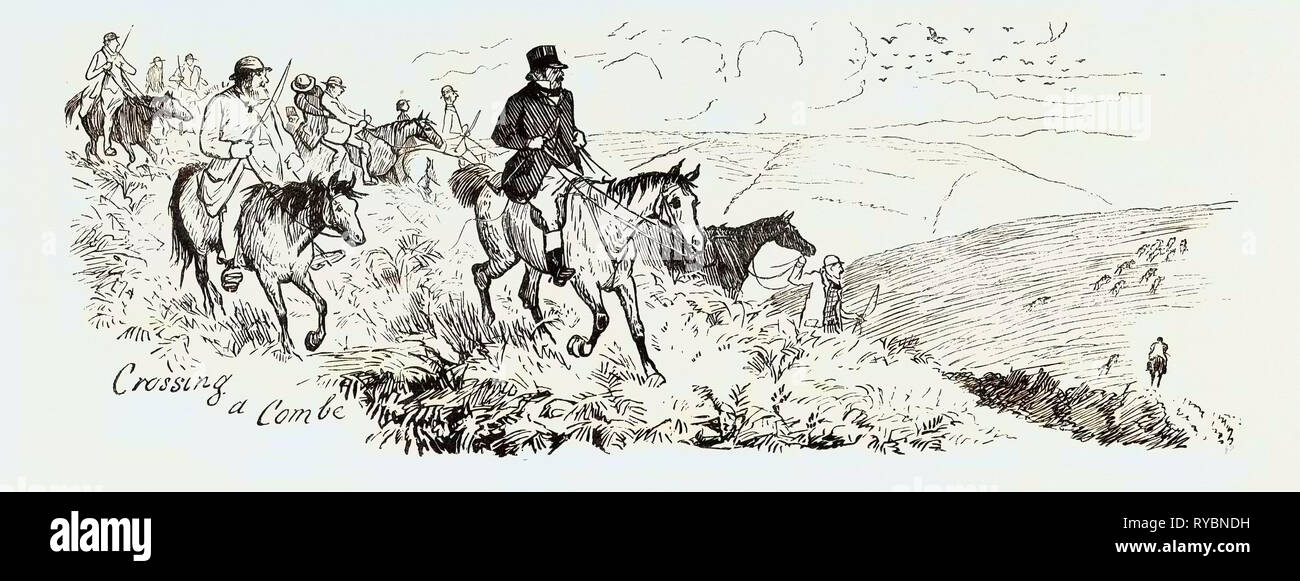 A Deer Hunt on Exmoor Stock Photo - Alamy