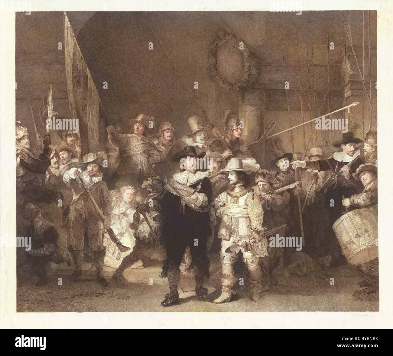 The corporal Company of Captain Frans Banninck Cocq and Lieutenant ...