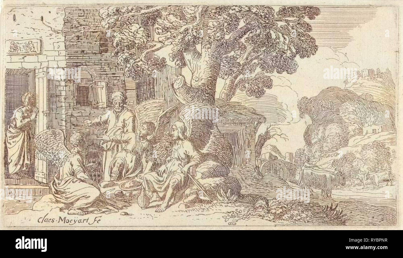 Abraham and the angels, Claes Moeyaert, 1612 - 1655 Stock Photo - Alamy