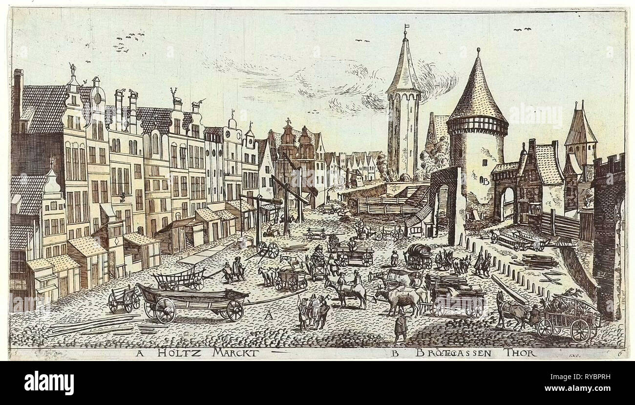 In and around the city of Danzig Series of 14 numbered prints, Aegidius ...