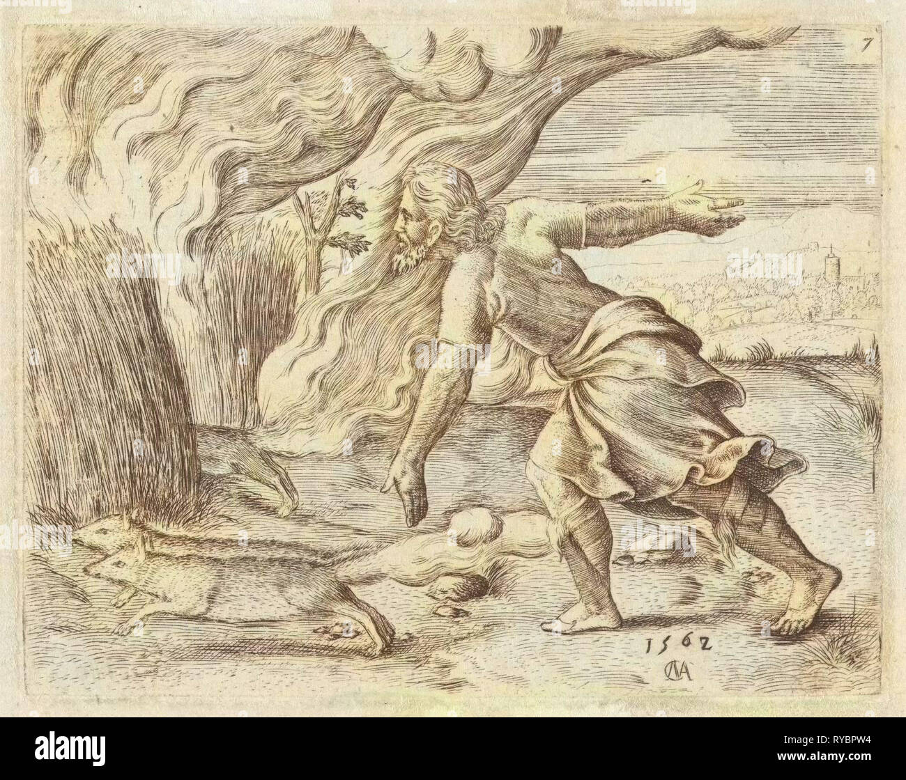 Hang flaming torches samson sends hi-res stock photography and images ...