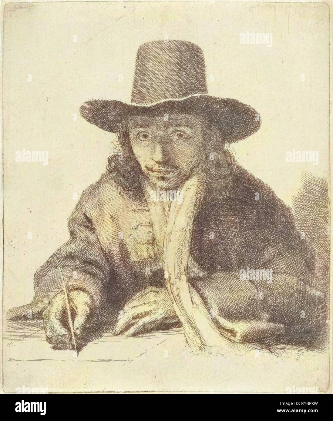 Self-portrait of John Lutma, characteristic, Johannes Lutma (II), 1643 ...