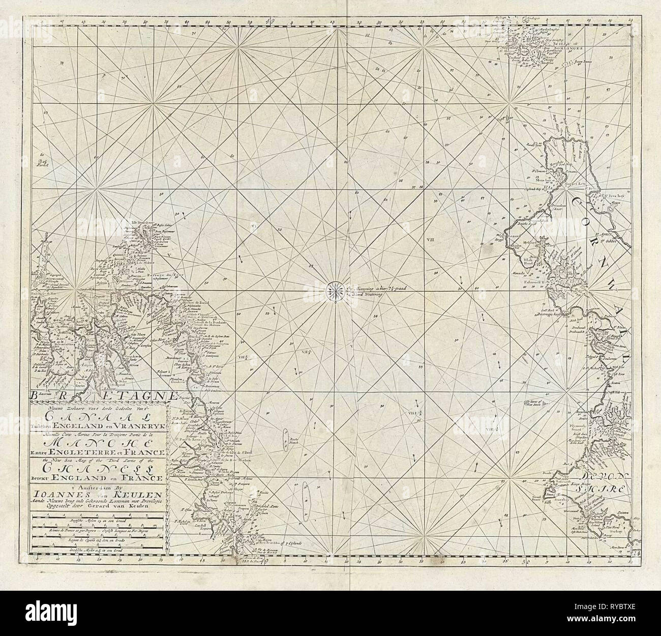 English channel map france hi-res stock photography and images - Alamy