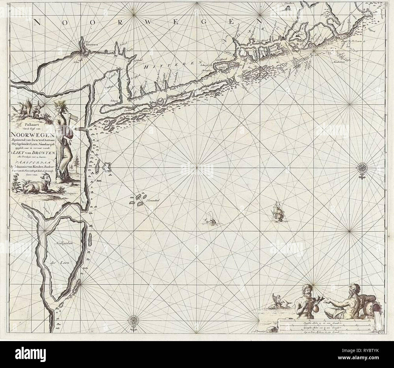 Trondheim map hi-res stock photography and images - Alamy
