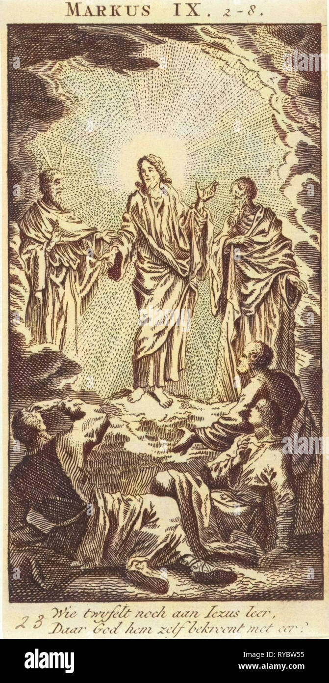 Transfiguration of Christ on Mount Tabor, Jan Luyken, Anonymous, 1712 ...