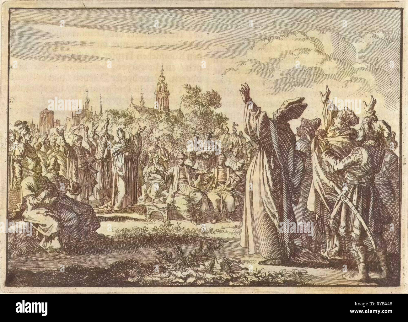 Polish Parliament where one party proclaims Augustus II the Strong as ...