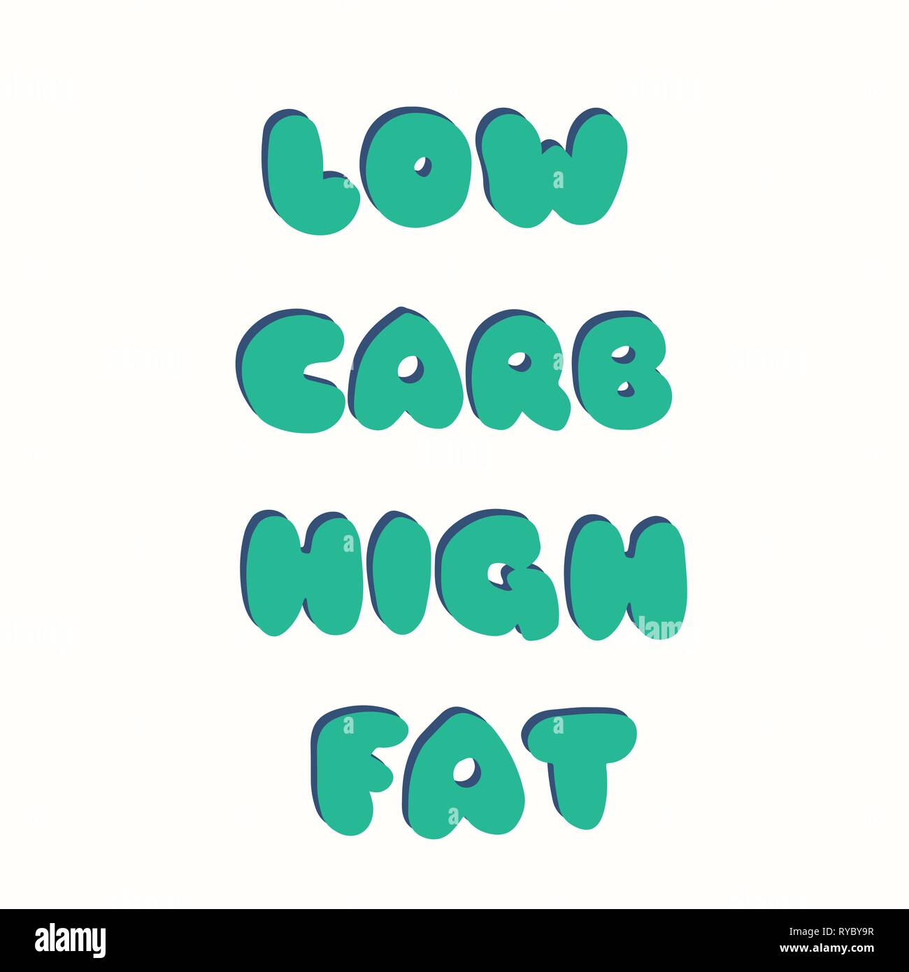 Low carb high fat lettering. Keto diet hand drawn typography. Perfect ...