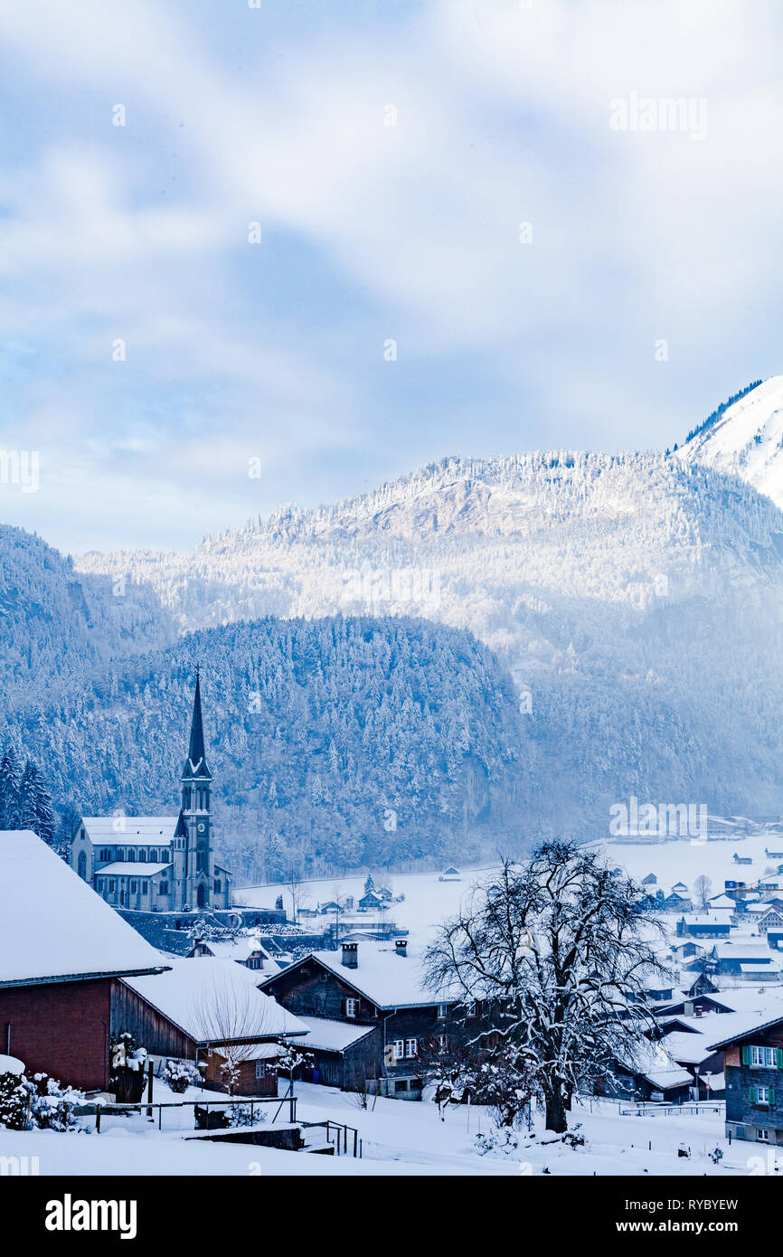 Winter in the swiss alps, Switzerland Stock Photo - Alamy