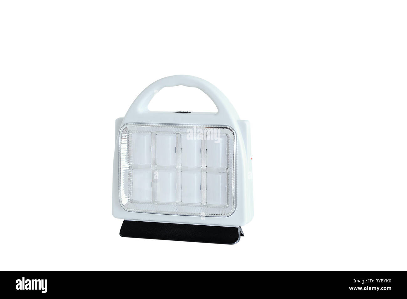White LED lantern for camping. White isolate Stock Photo - Alamy