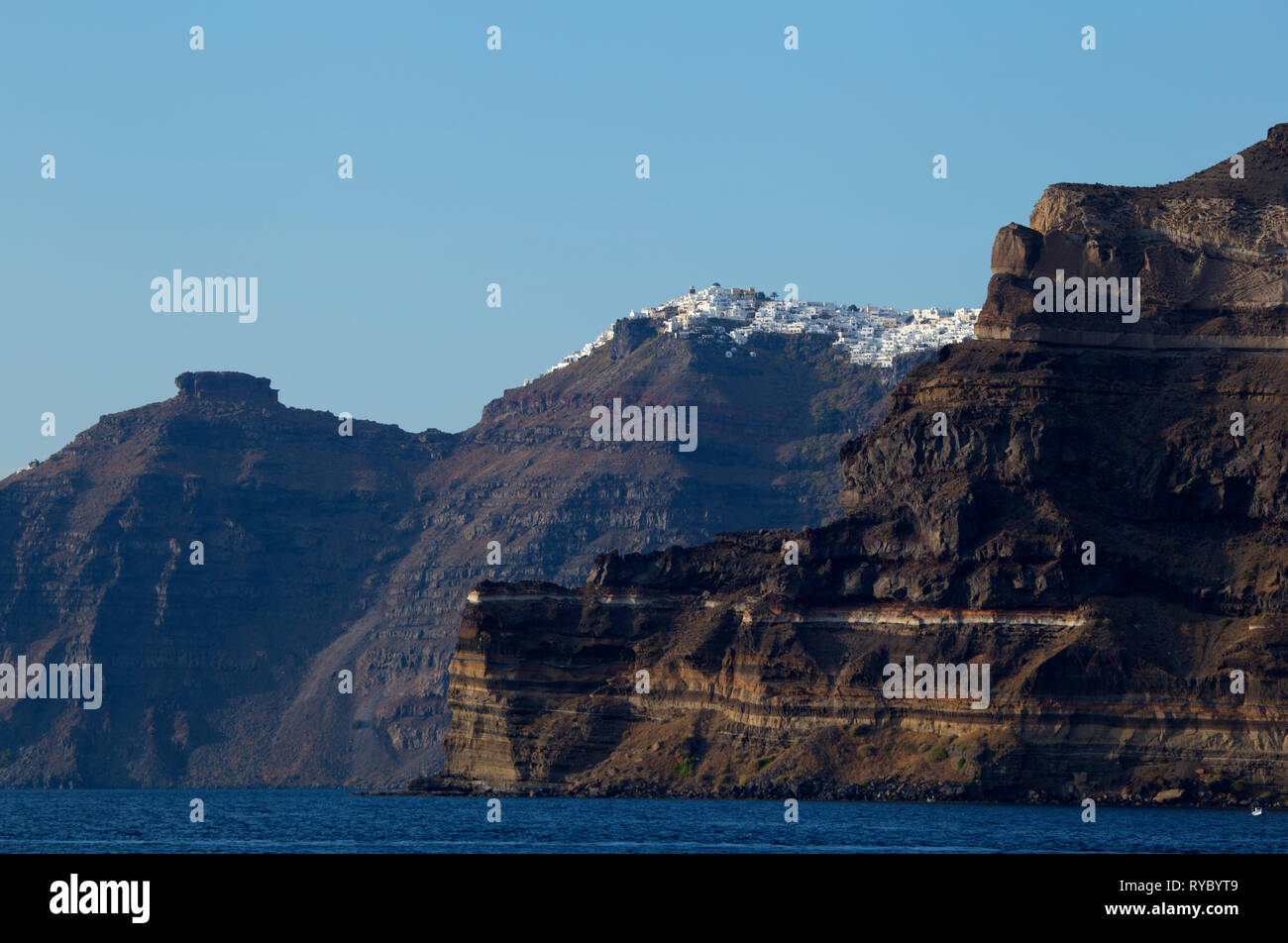 Thera city on Santorini Stock Photo - Alamy