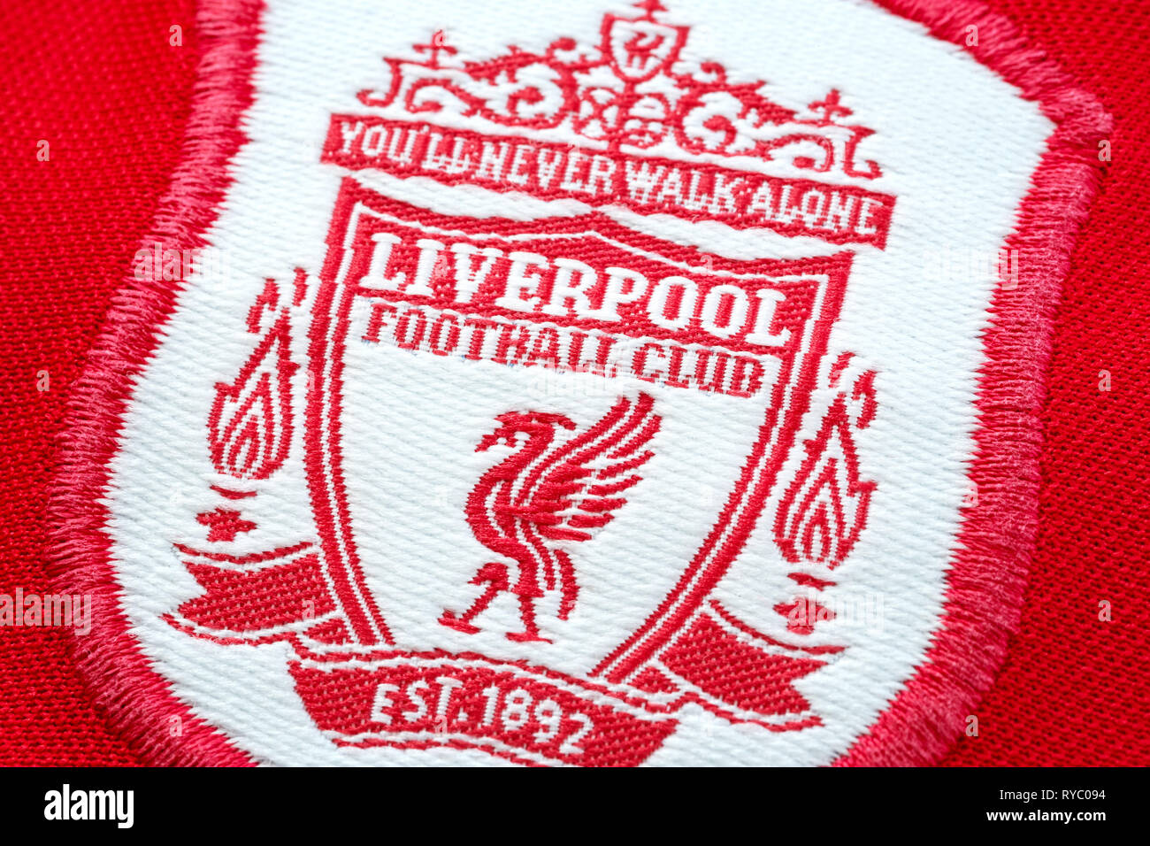 Bangkok, Thailand - January 17 2019: Close-up of Liverpool FC football ...