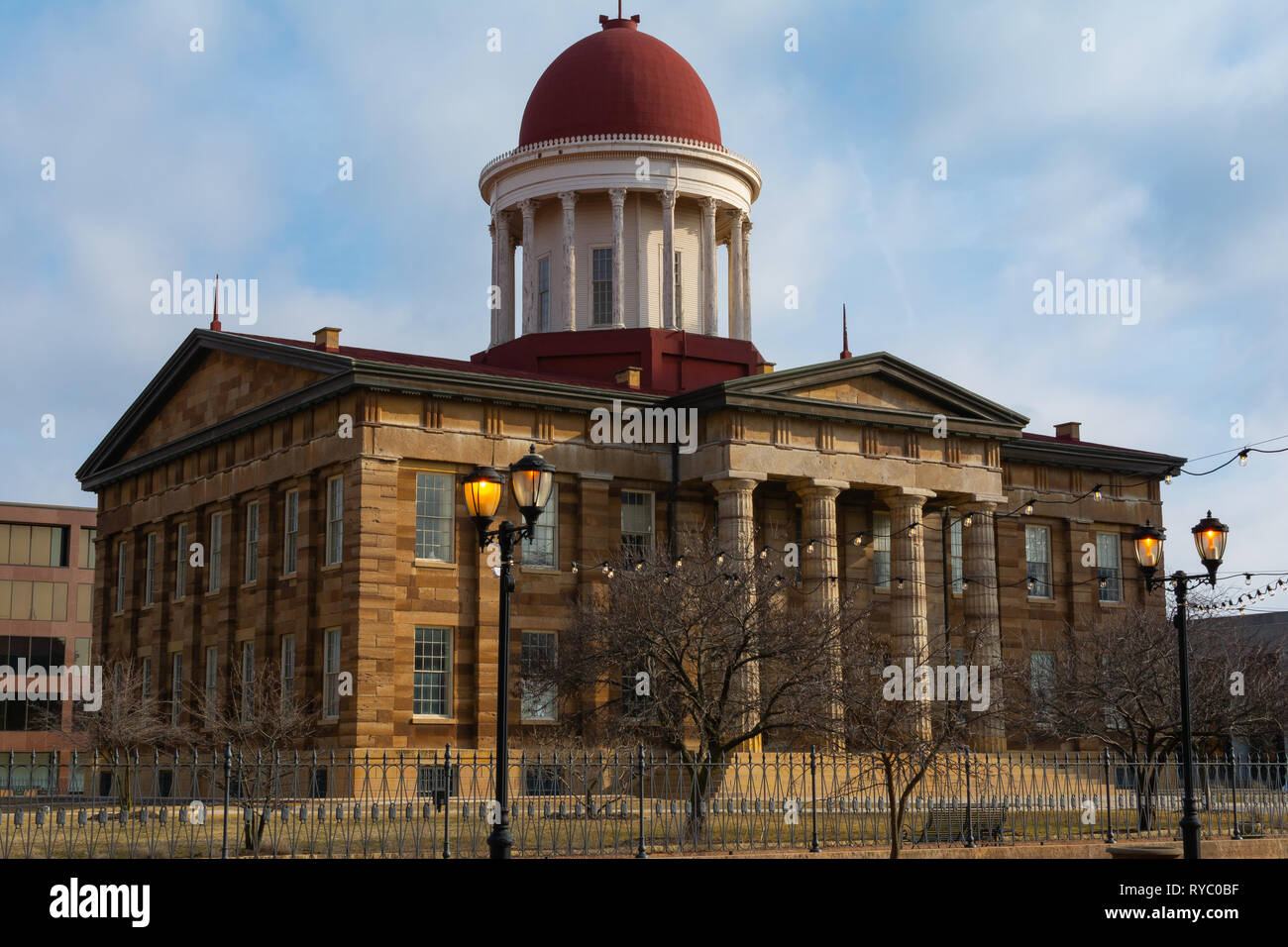 Exterior of the Old Capitol Building on a Spring morning. Springfield ...
