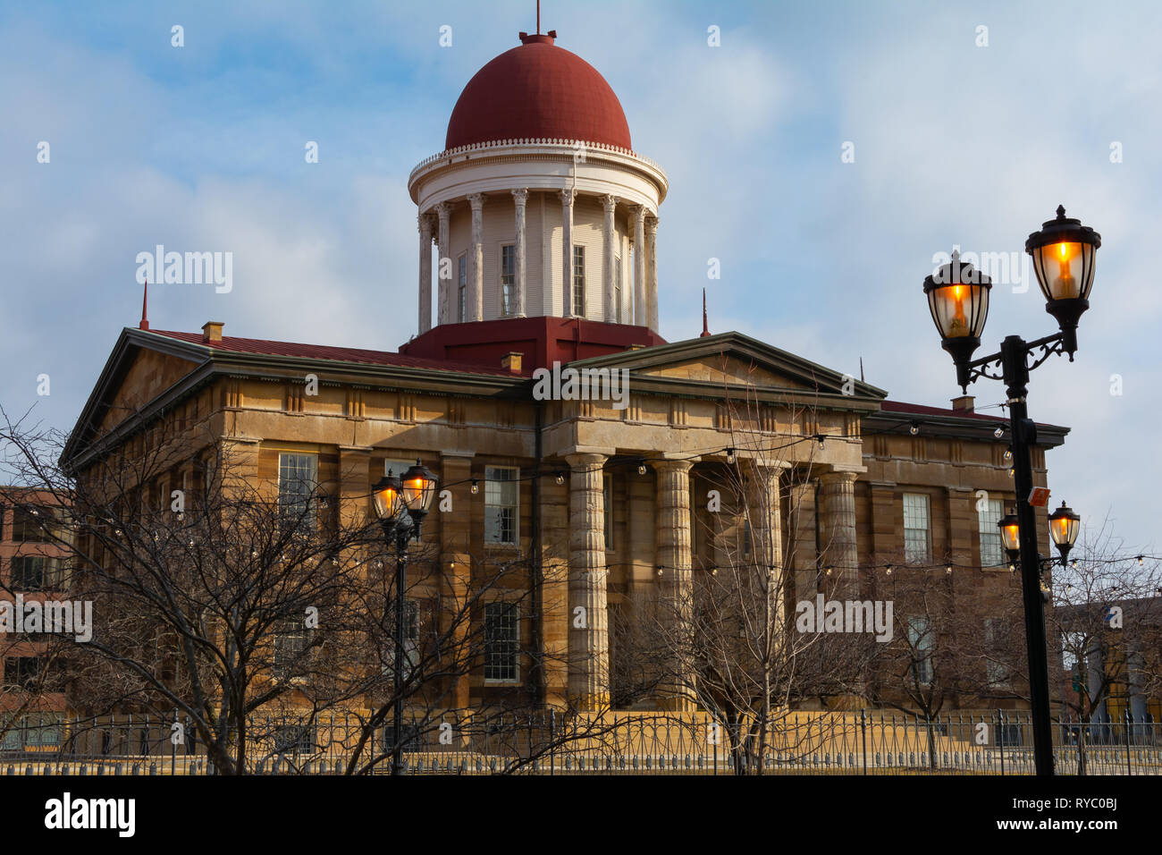Exterior of the Old Capitol Building on a Spring morning. Springfield ...