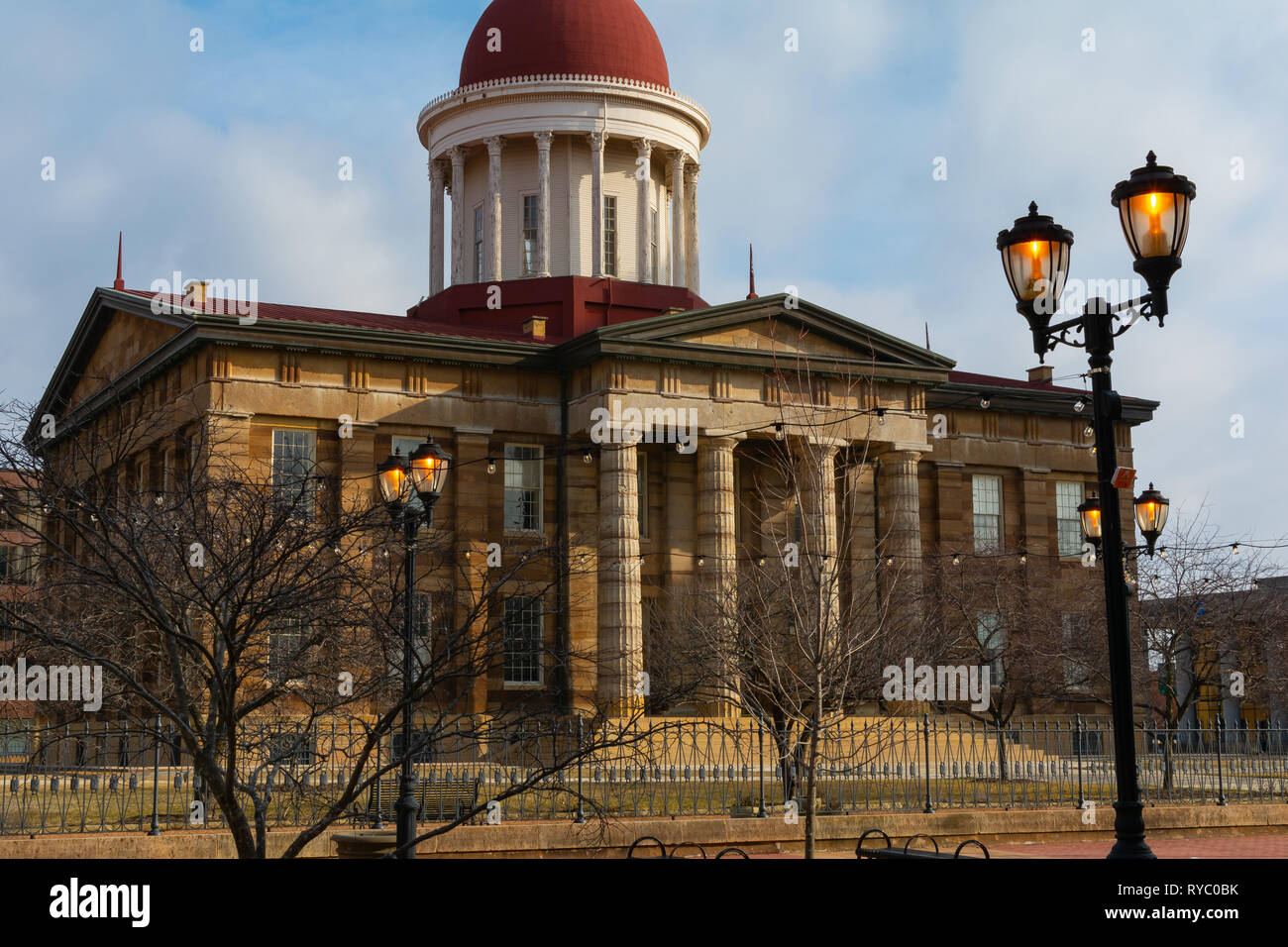 Exterior of the Old Capitol Building on a Spring morning. Springfield ...