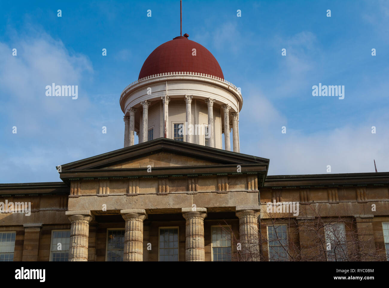 Exterior of the Old Capitol Building on a Spring morning. Springfield ...