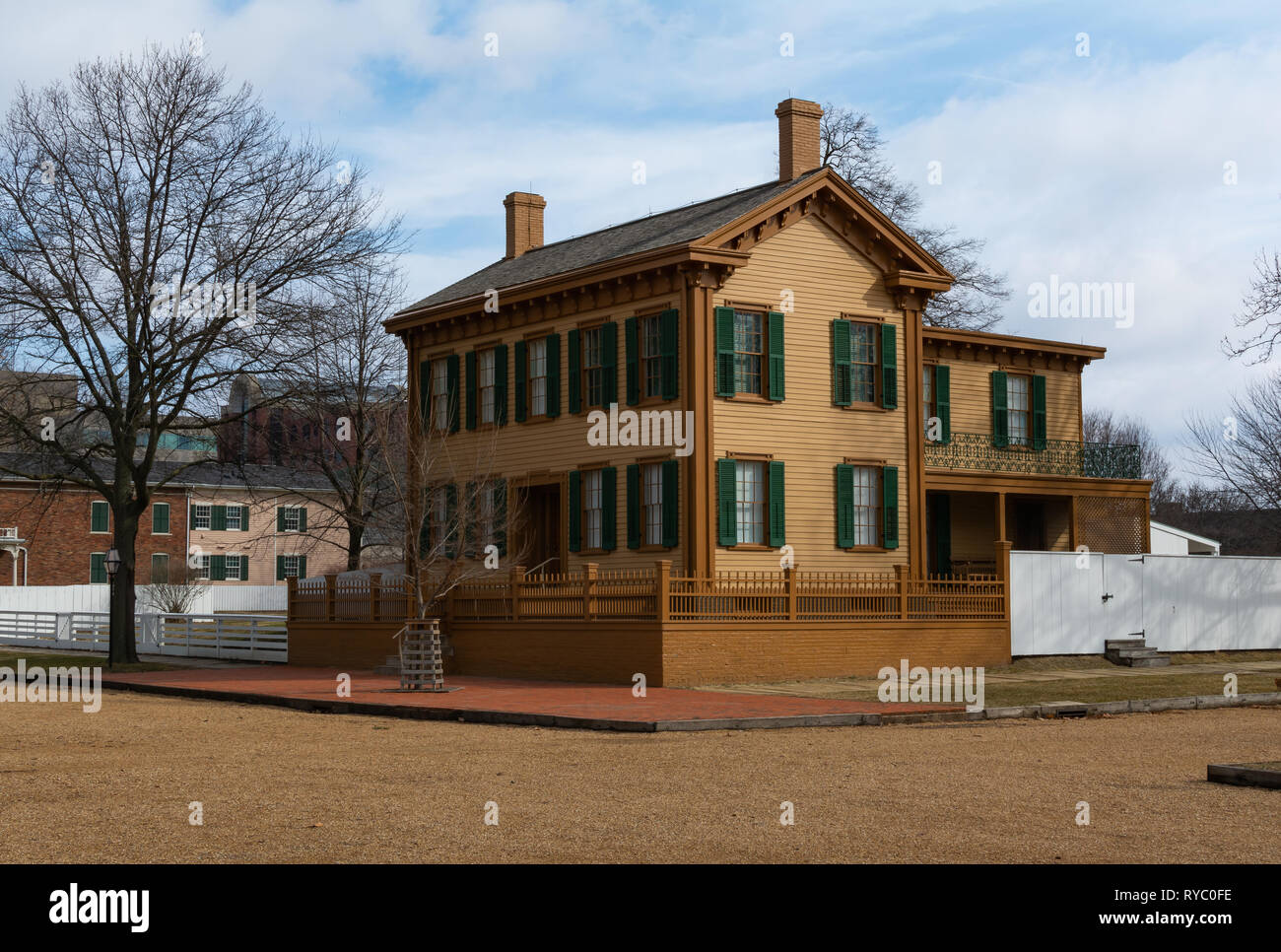 Lincoln home front door hi-res stock photography and images - Alamy