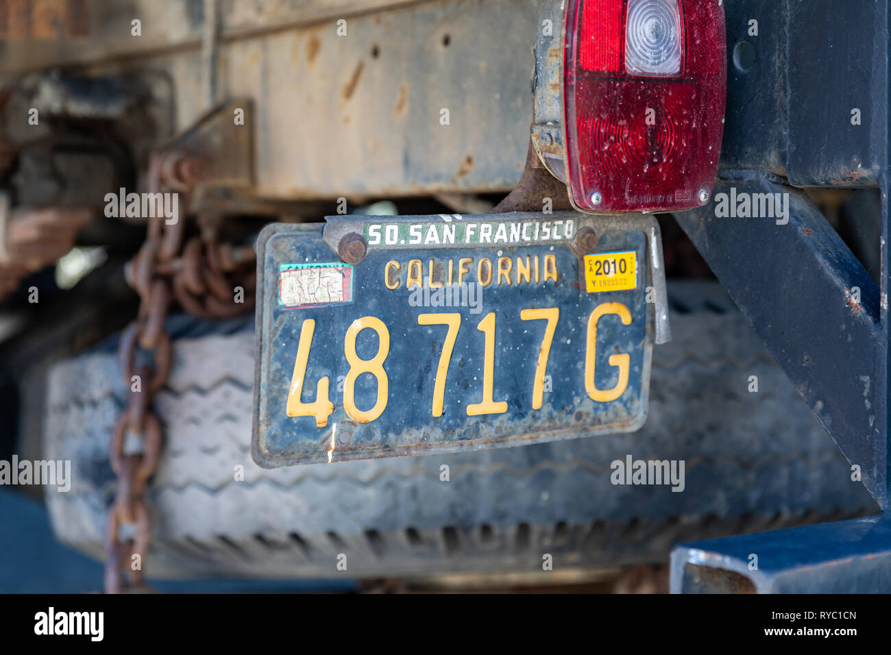 California license plate hi-res stock photography and images - Alamy