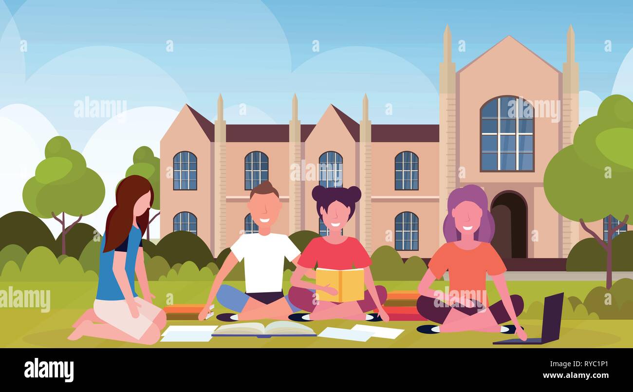 Cartoon building facade college hi-res stock photography and images - Alamy