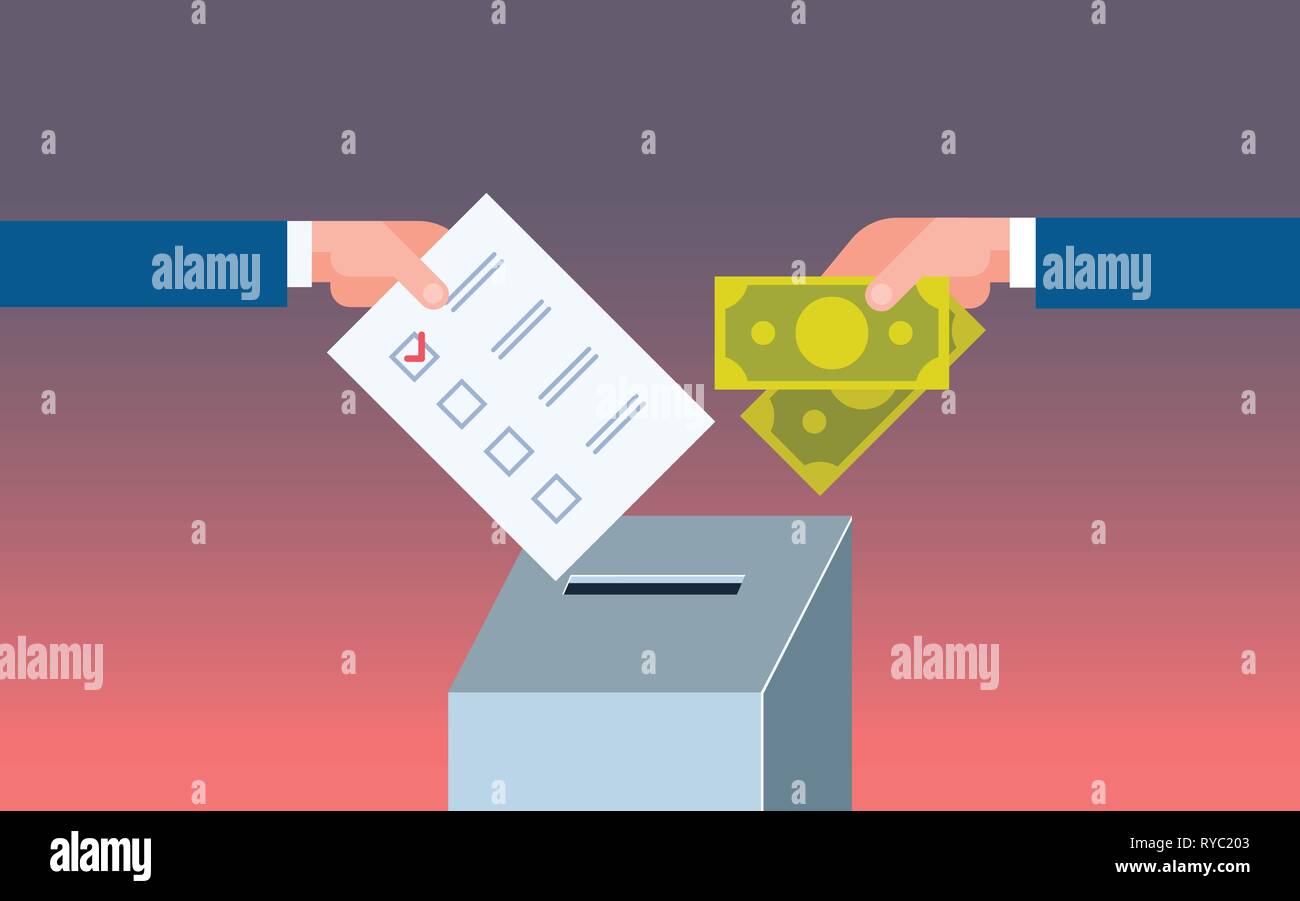 Hand casting ballot Stock Vector Images - Alamy