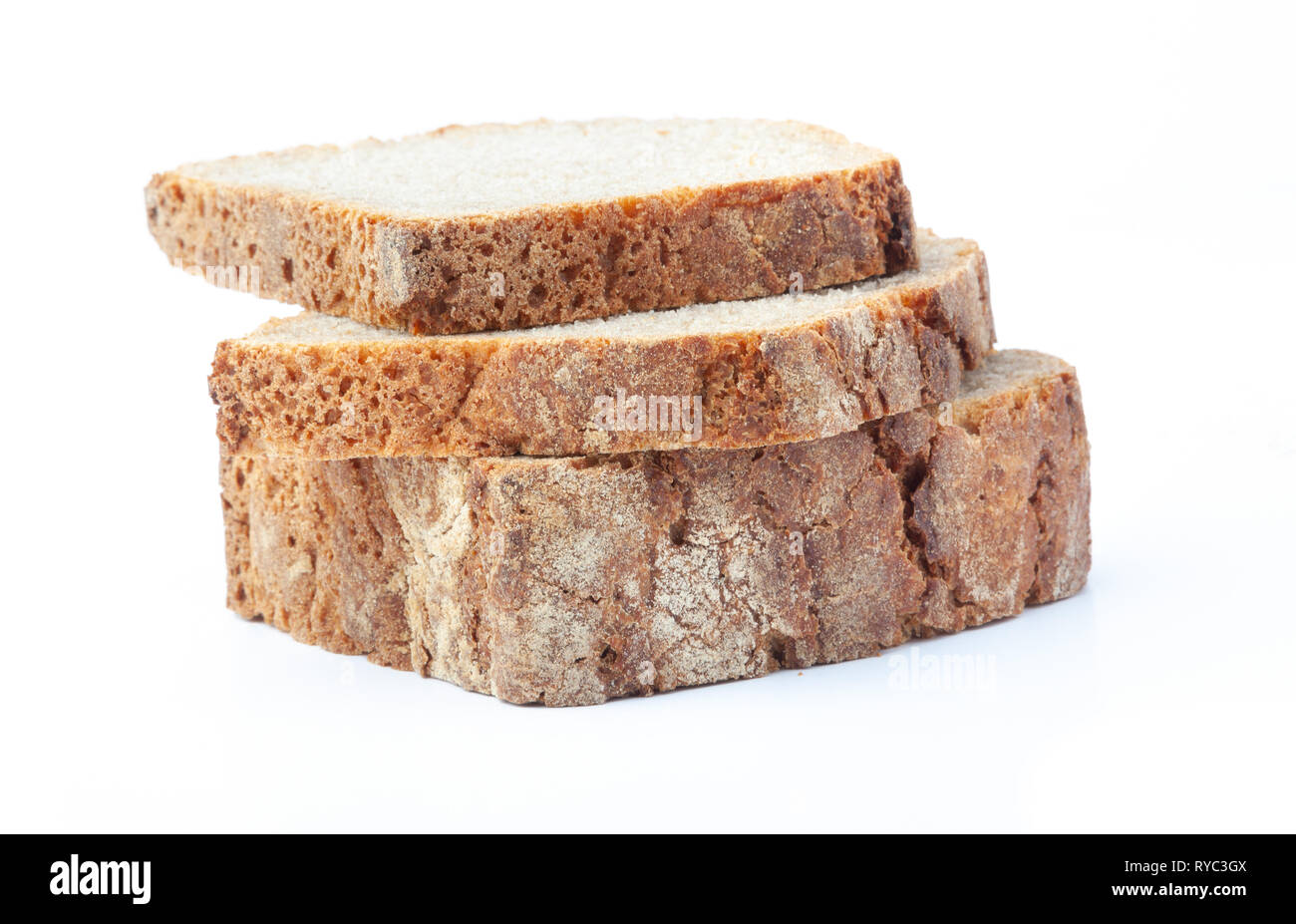Sliced rye bread. Isolated on white background Stock Photo - Alamy