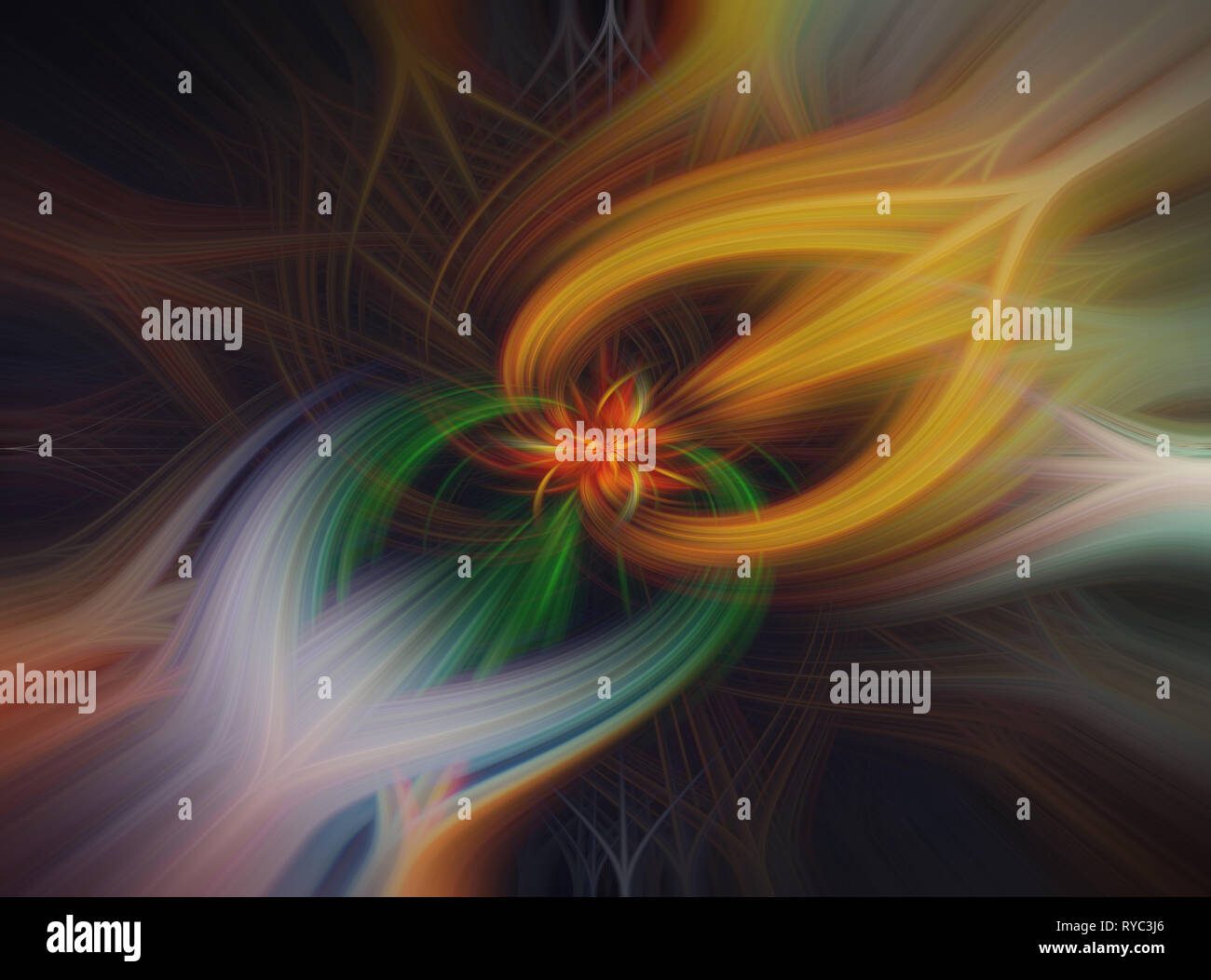 Fractal texture wallpaper, abstract flower. Swirl, twirl effect flowery ...