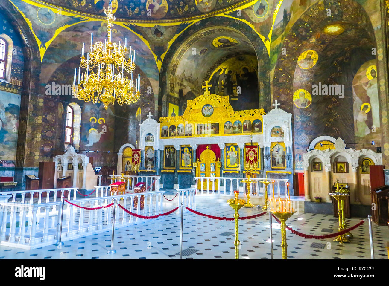 Kiev Pechersk Great Lavra Complex Refectory Church Altar Iconostasis ...