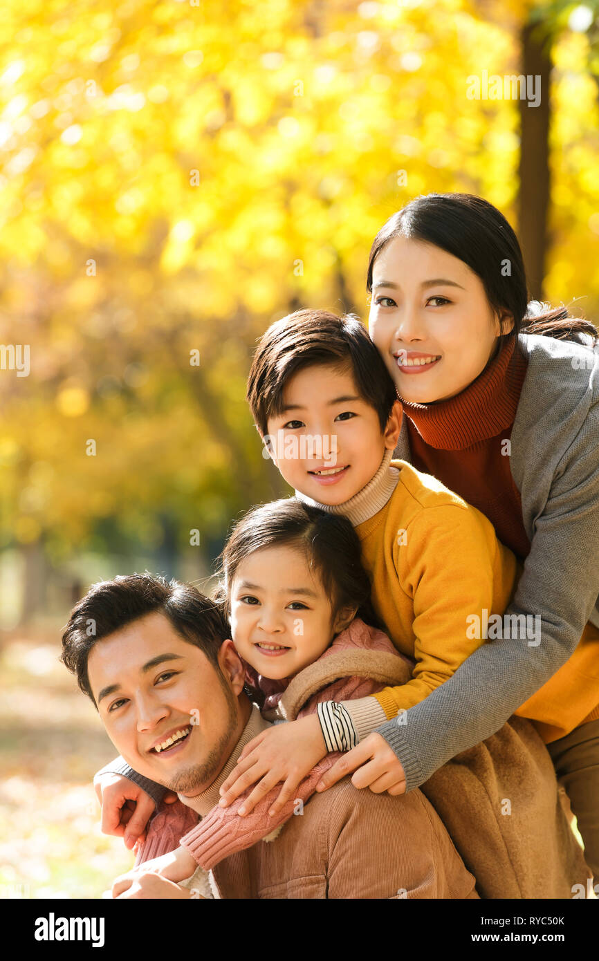 A happy family Stock Photo - Alamy