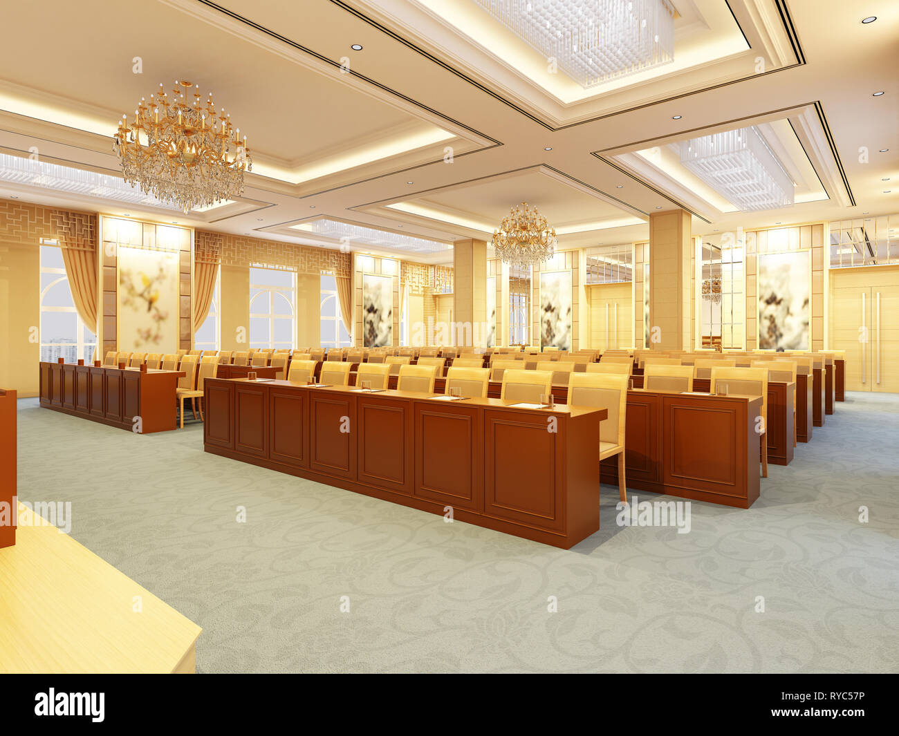 3d render meeting conference room Stock Photo - Alamy