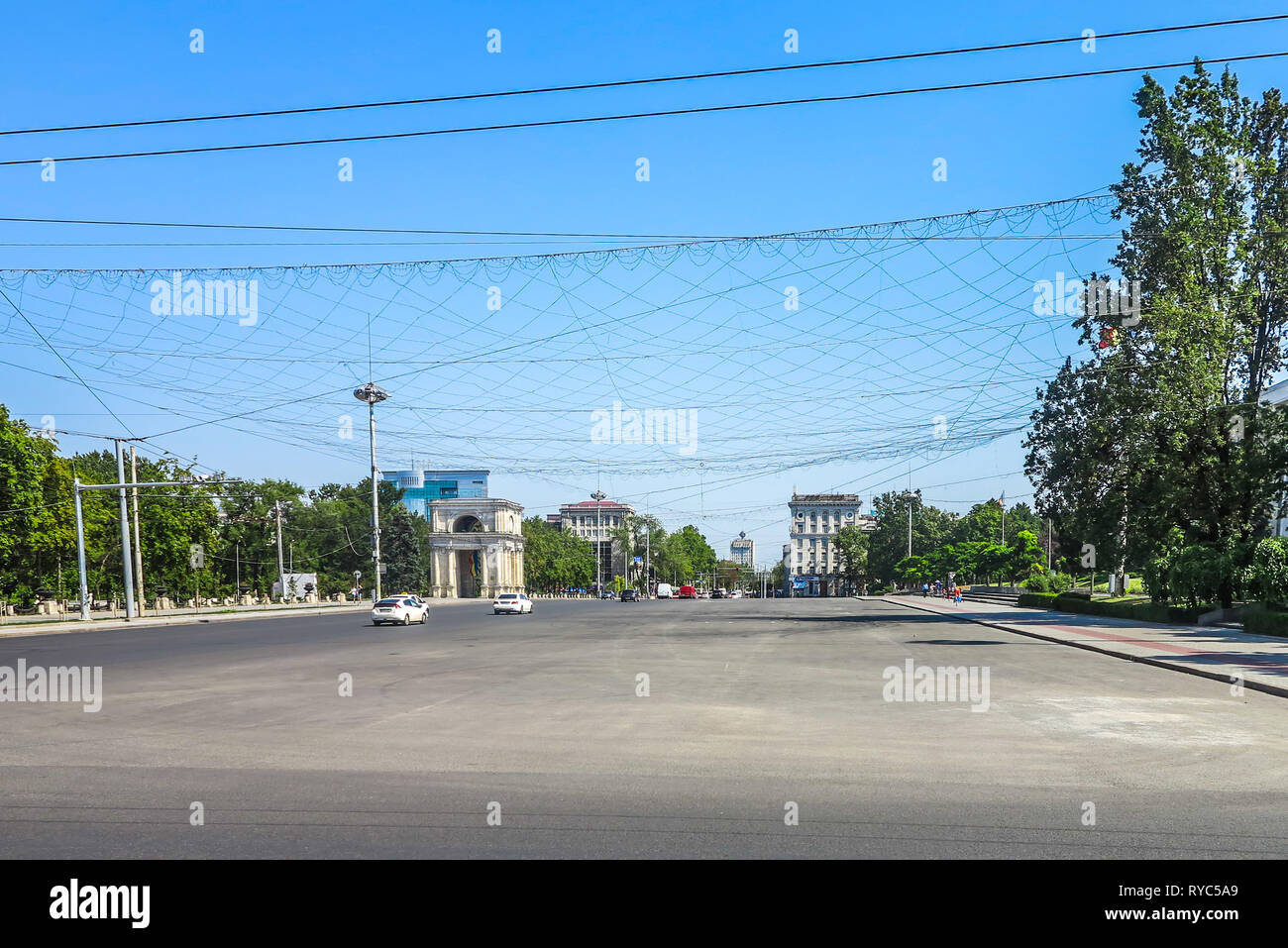 Chisinau Great National Assembly Square The Triumphal Arch and ...