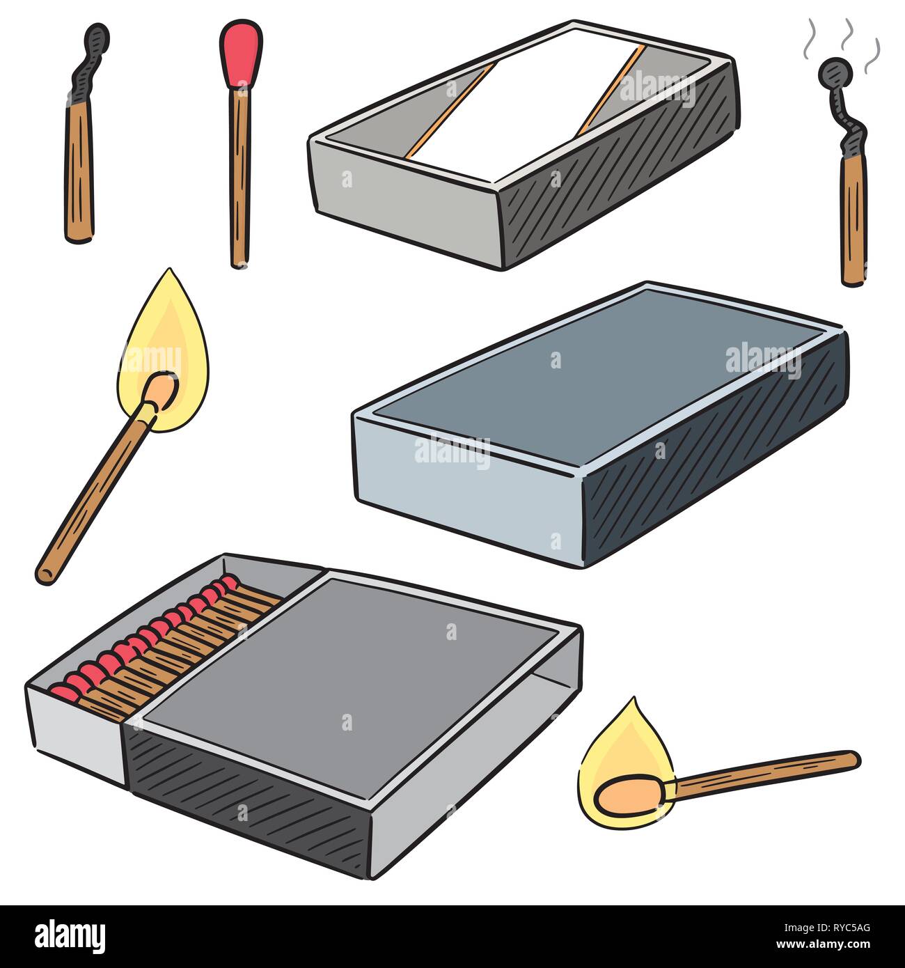 vector set of matches Stock Vector Image & Art - Alamy