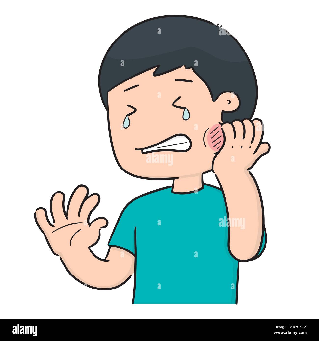 vector of man got toothache Stock Vector Image & Art - Alamy