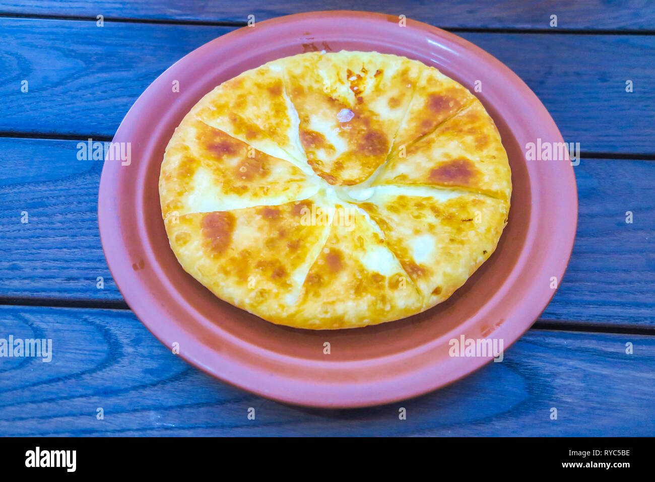 Moldavian Traditional Placinta Savoury Pastry Filled with Cheese on a ...