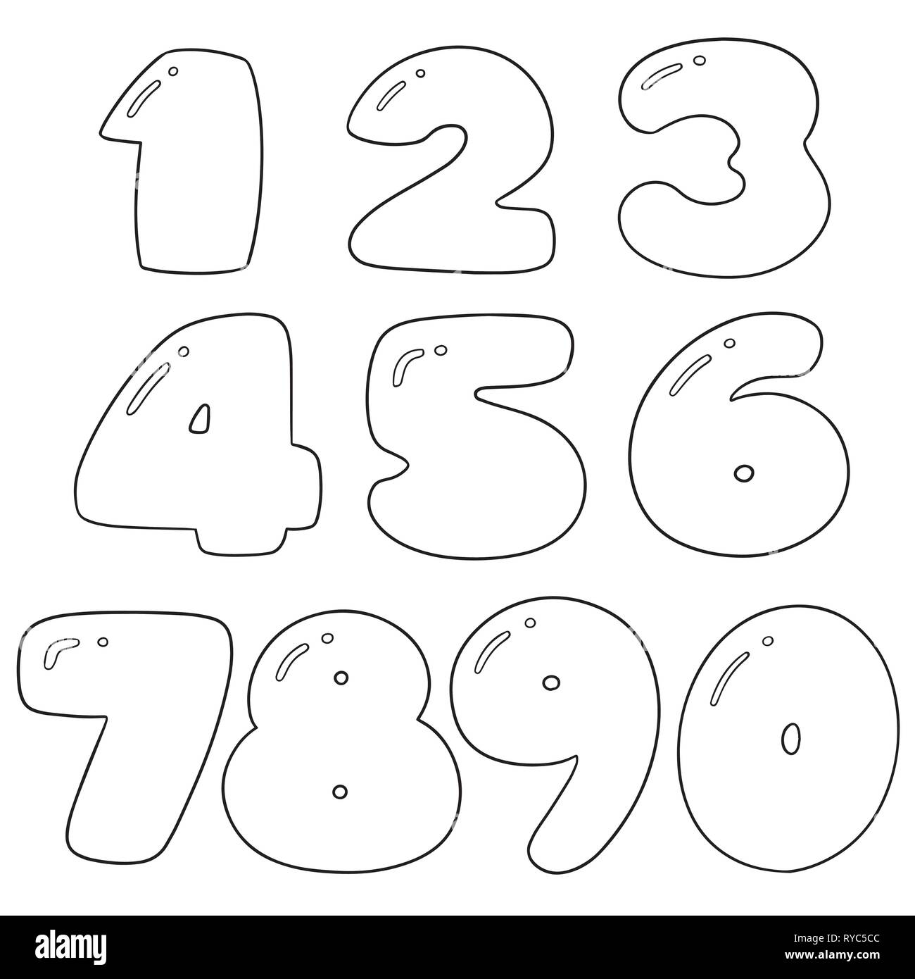vector set of number Stock Vector Image & Art - Alamy