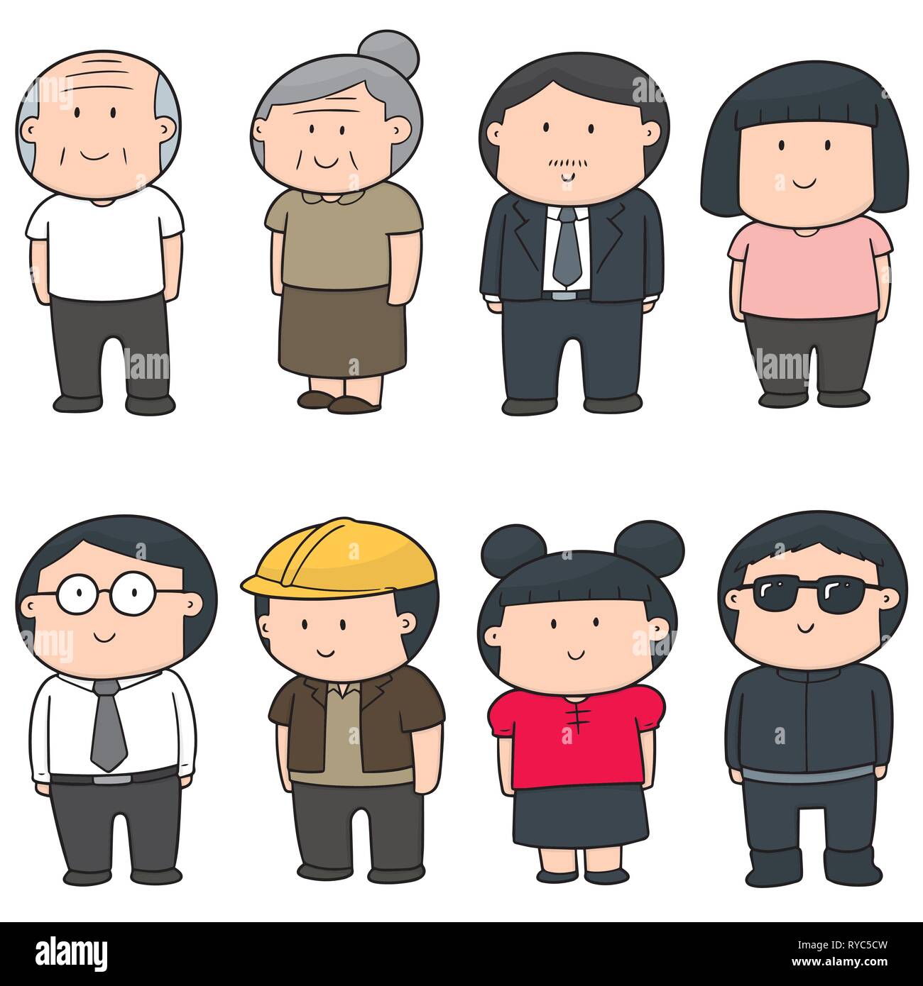 vector set of people Stock Vector Image & Art - Alamy