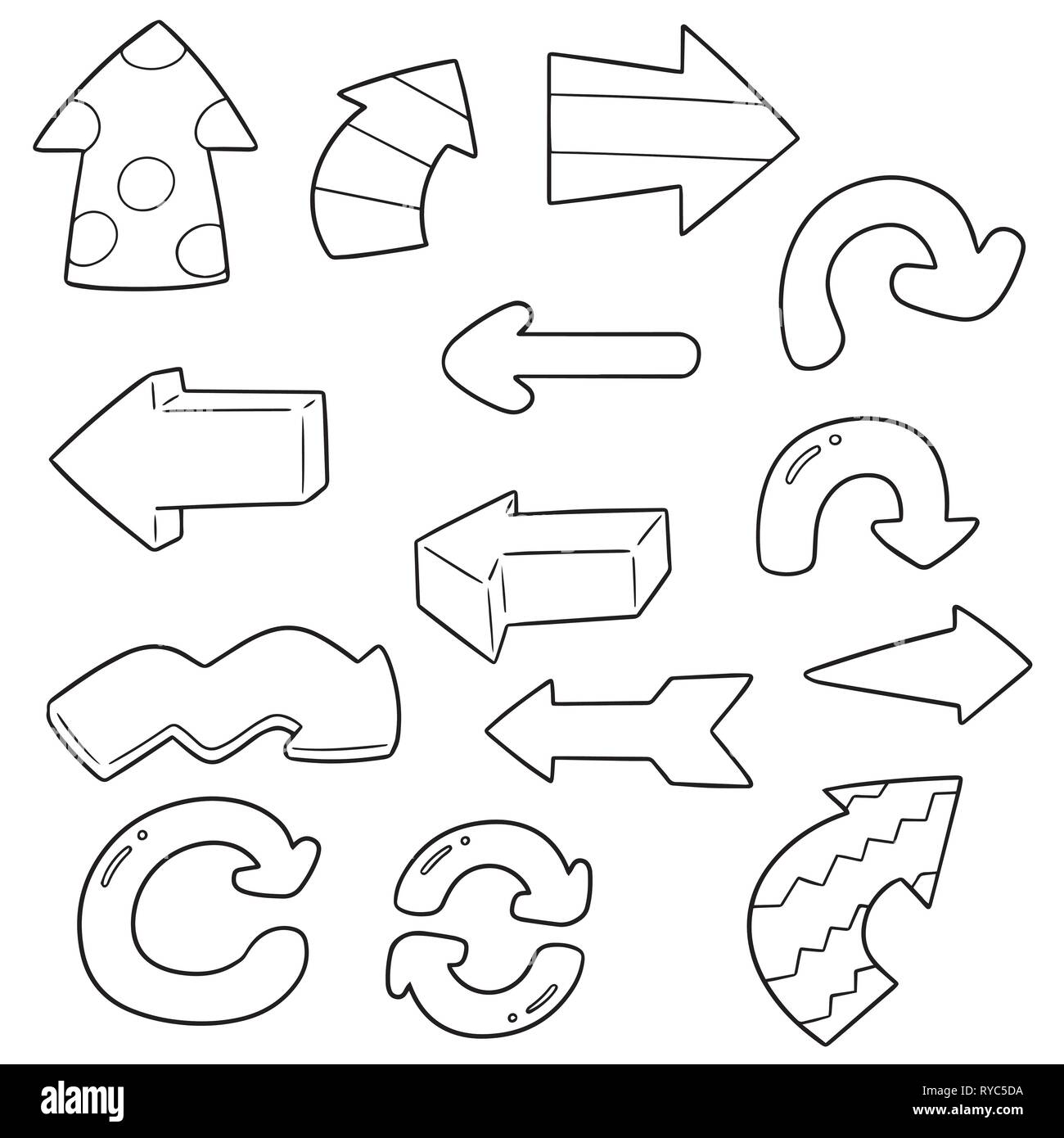 vector set of arrow Stock Vector Image & Art - Alamy