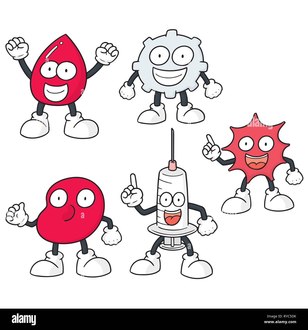 Cartoon Illustration White Blood Cell Stock Photos & Cartoon ...