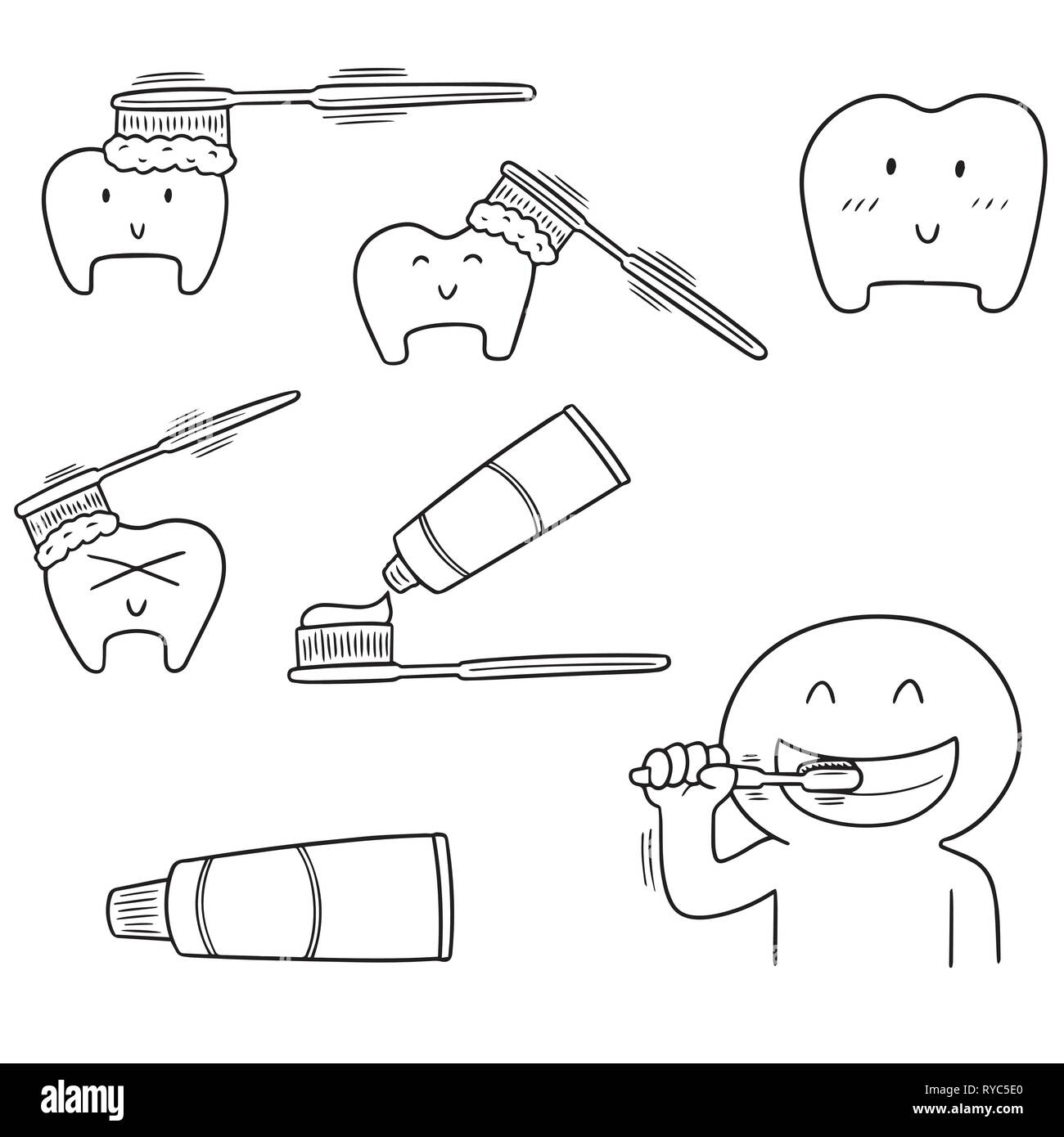 vector set of teeth Stock Vector Image & Art - Alamy