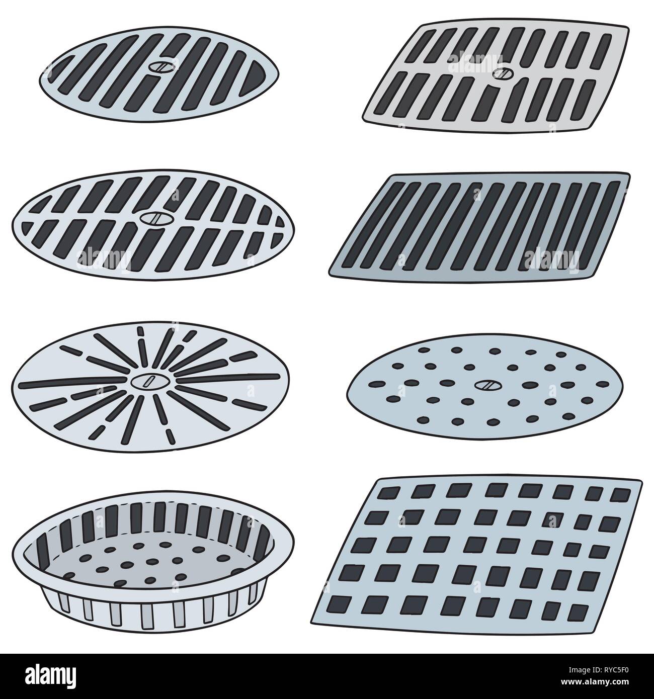 vector set of cover the drain Stock Vector Image & Art - Alamy
