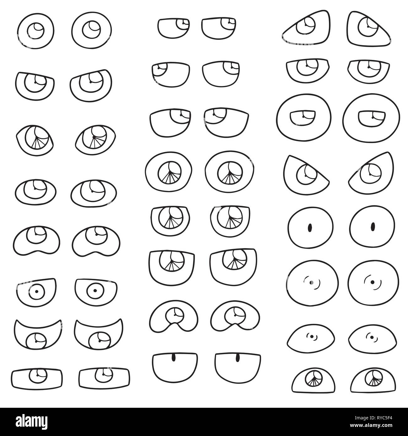 vector set of eyes Stock Vector Image & Art - Alamy