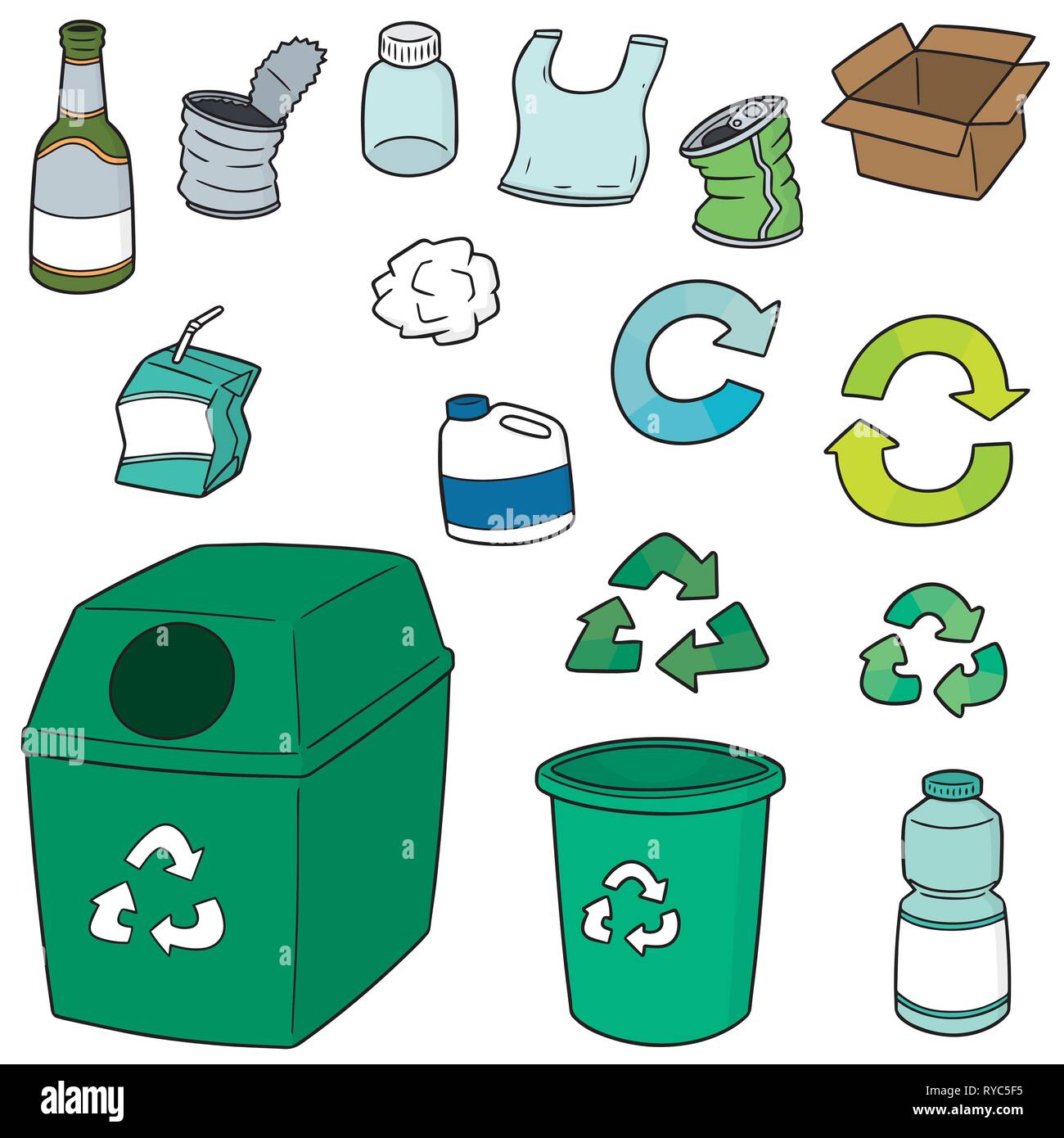 Recycled bottle Stock Vector Images - Alamy