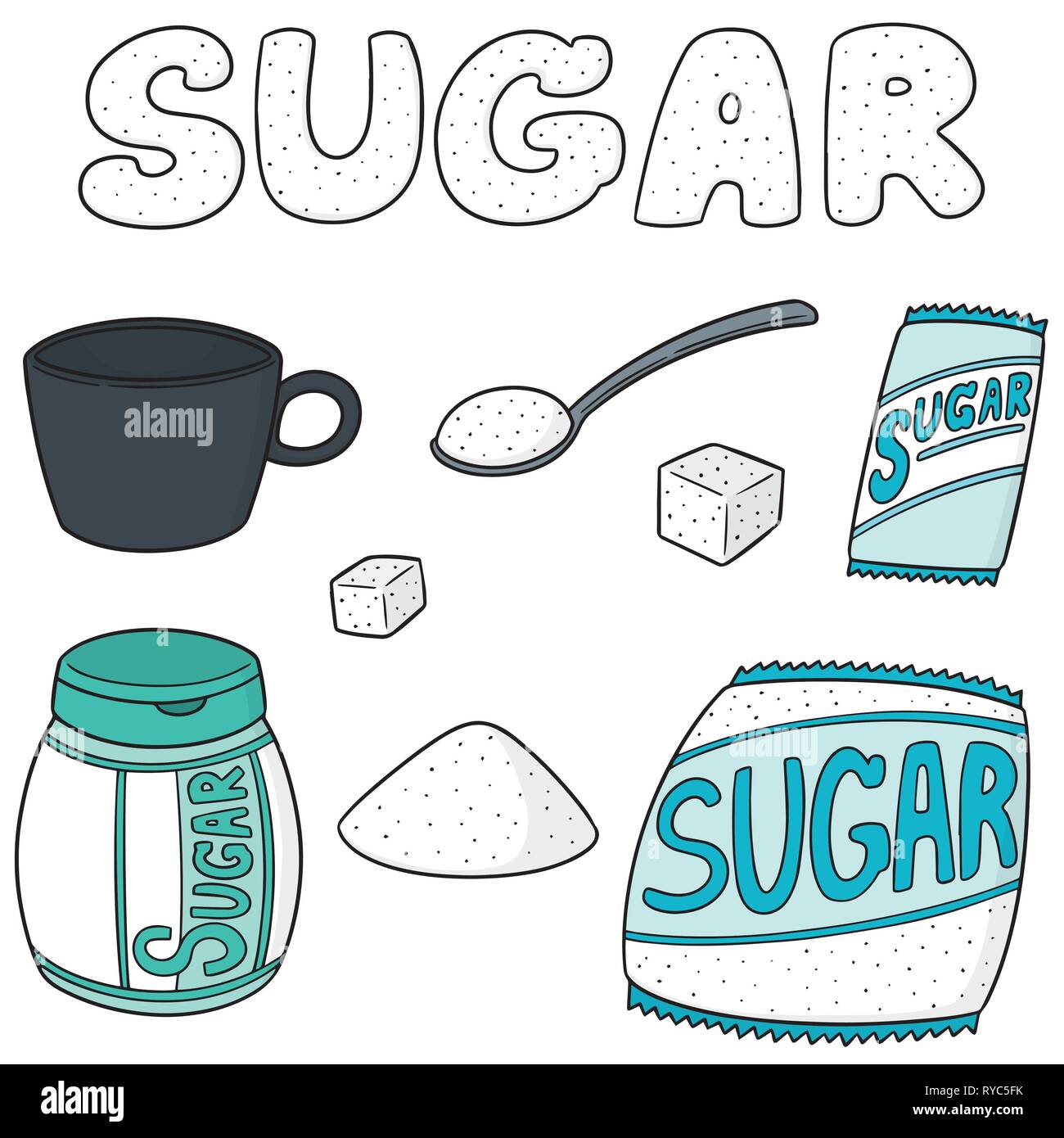 vector set of sugar Stock Vector Image & Art - Alamy